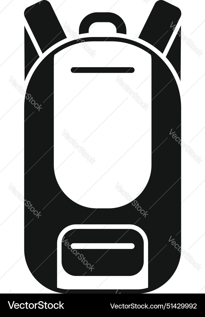 Simple of a black backpack Royalty Free Vector Image