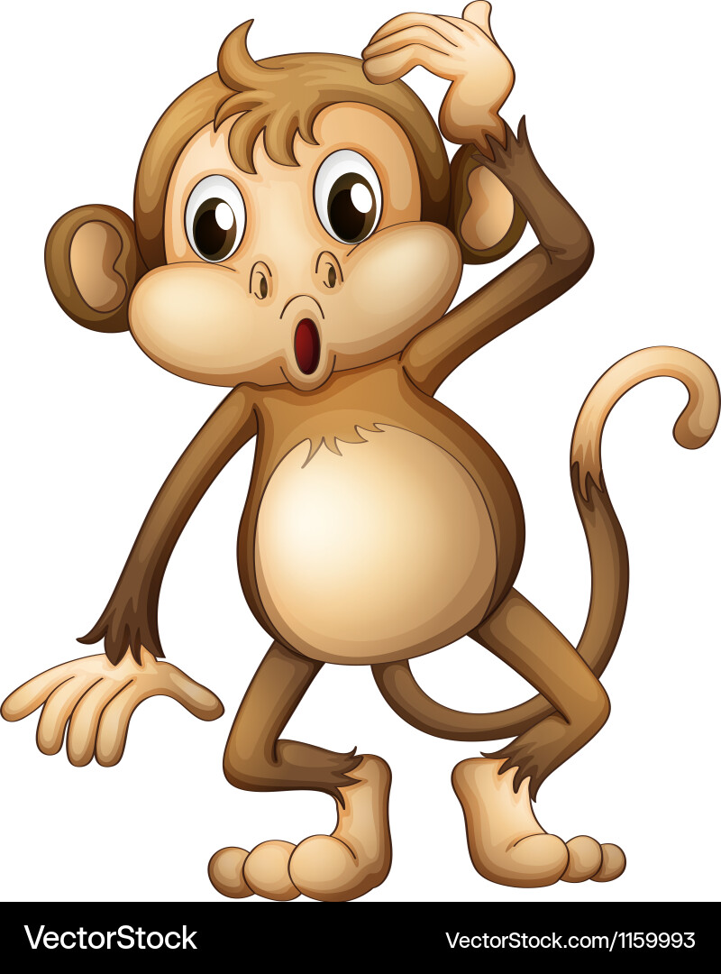 A tired monkey Royalty Free Vector Image - VectorStock
