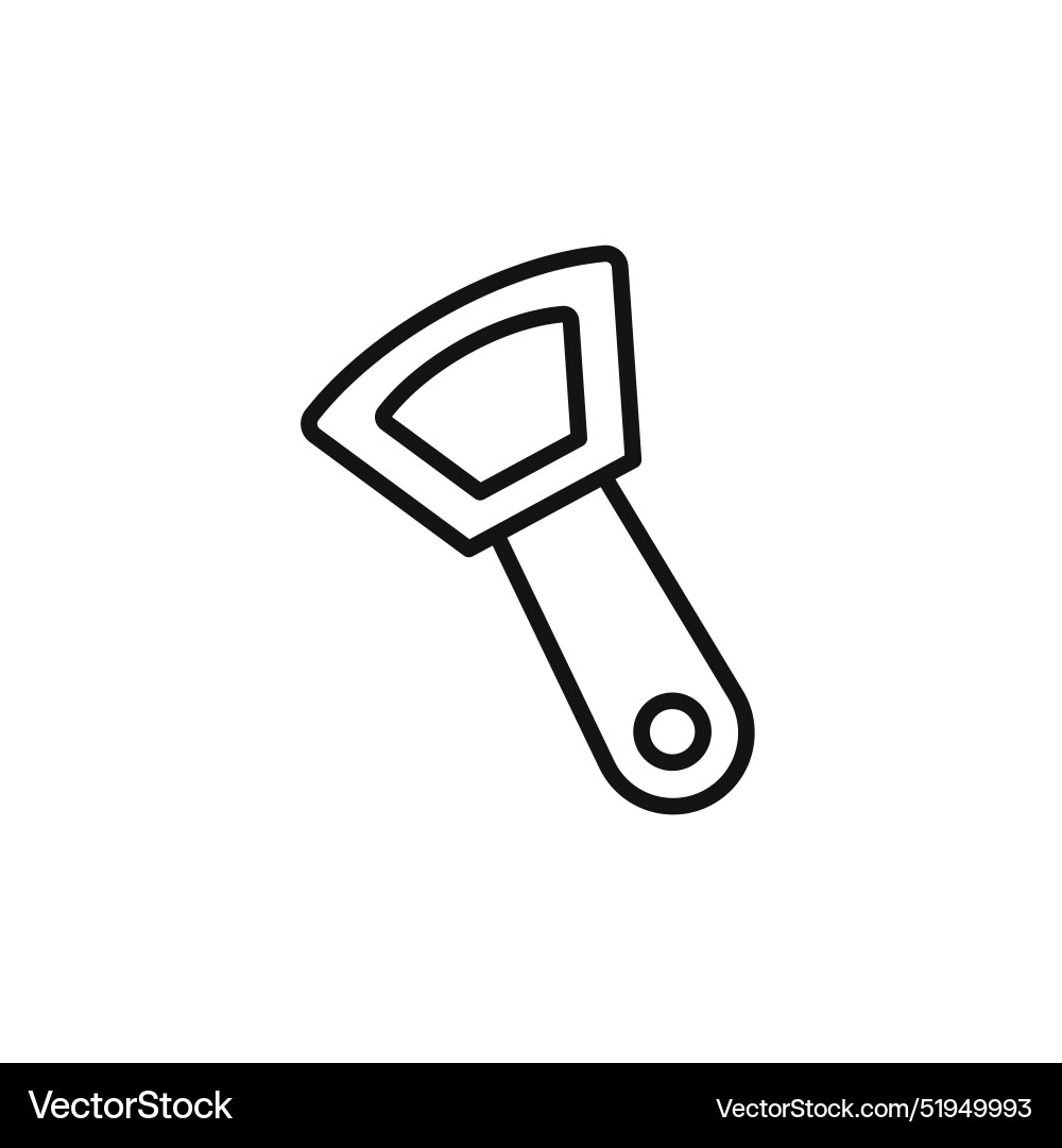 Bottle opener logo sign outline Royalty Free Vector Image