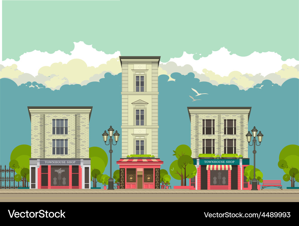 City street Royalty Free Vector Image - VectorStock