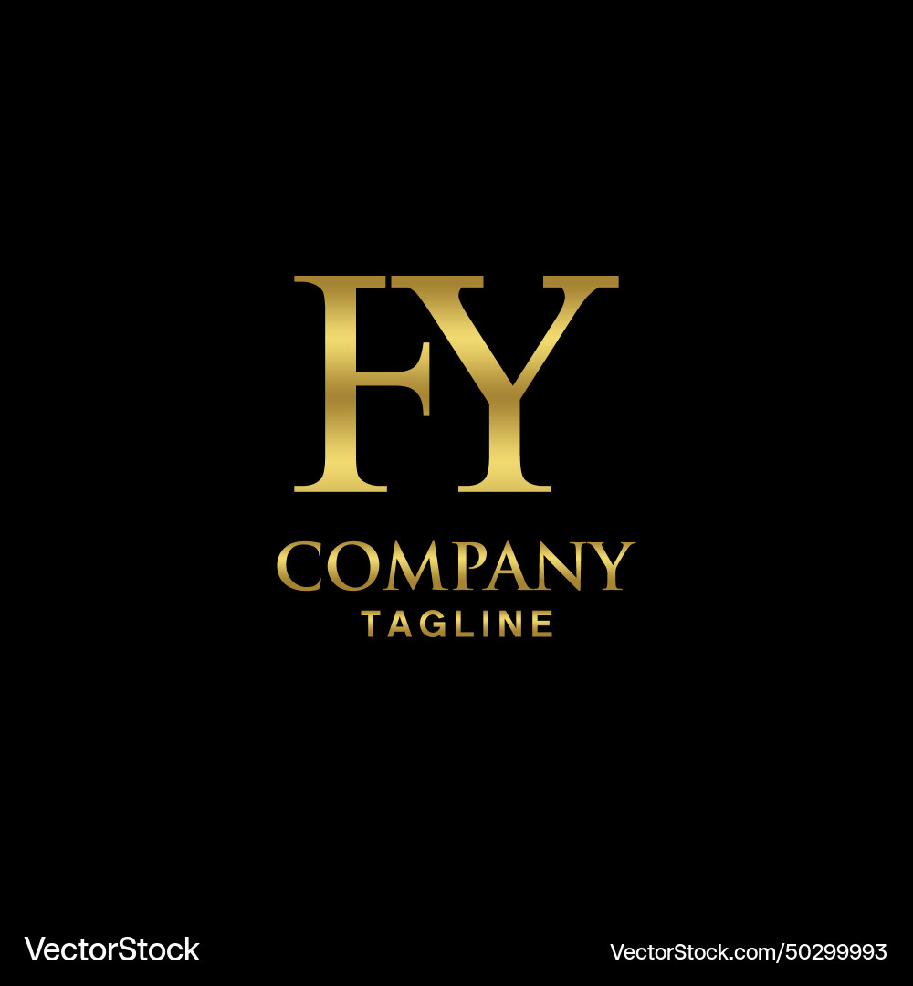 Creative and modern luxury letter fy logo design Vector Image
