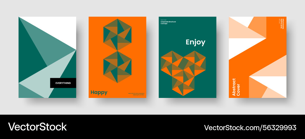 Geometric Book Cover Template Royalty Free Vector Image