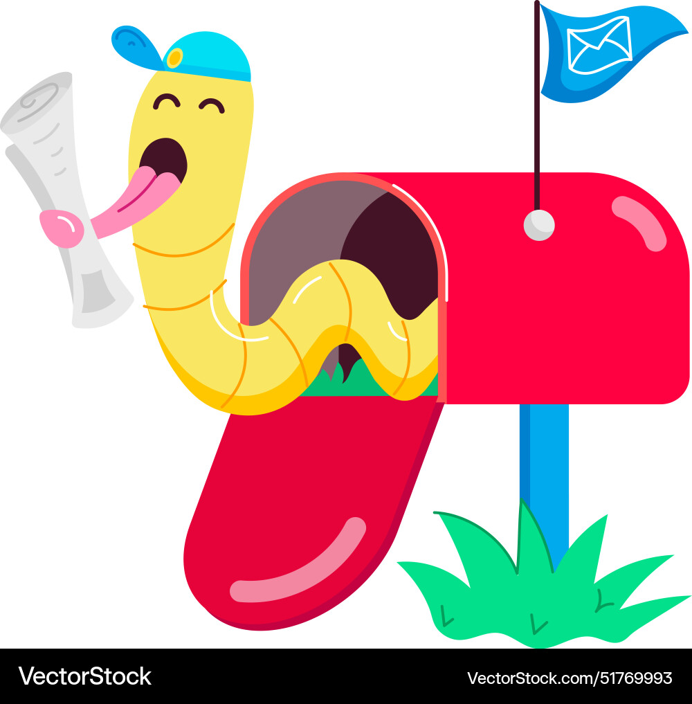 Get this flat sticker of post container Royalty Free Vector