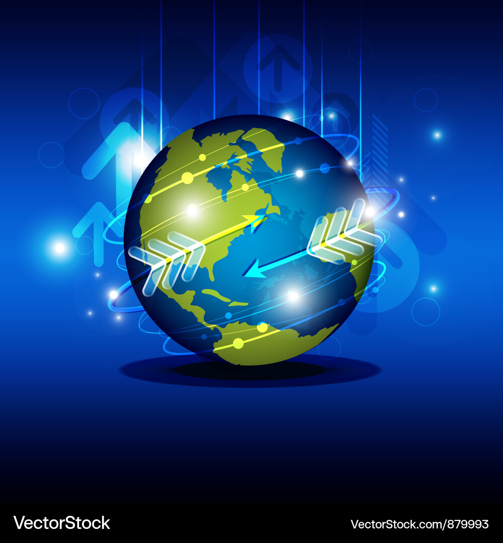 Globalization technology Royalty Free Vector Image