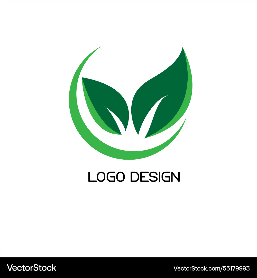 Leave logo design Royalty Free Vector Image - VectorStock