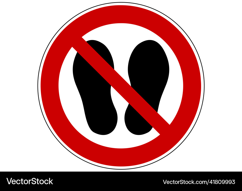 No standing Royalty Free Vector Image - VectorStock
