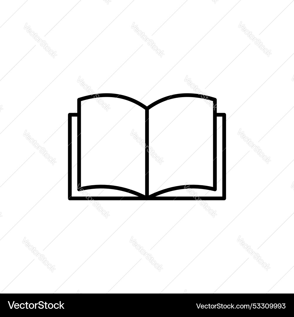 Open book icon isolated on white background Vector Image