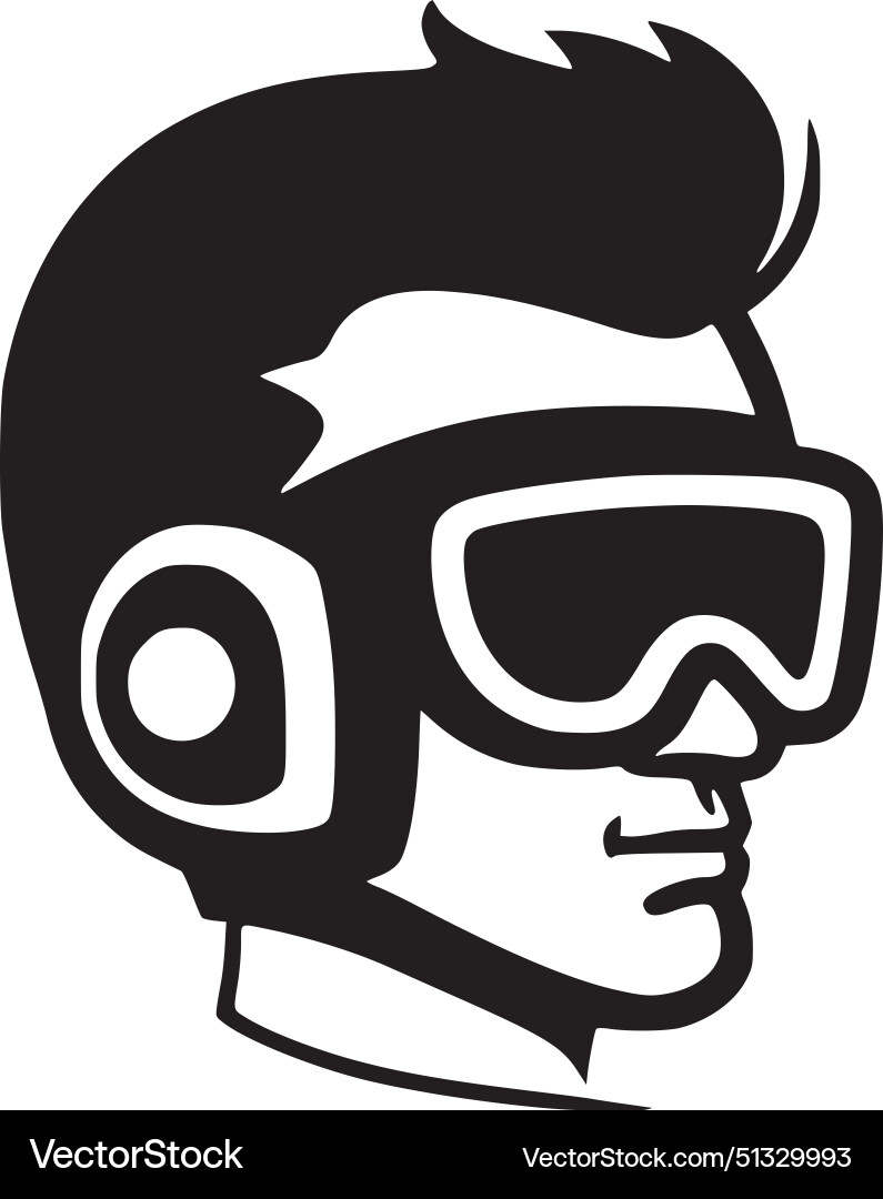 Racing - black and white Royalty Free Vector Image