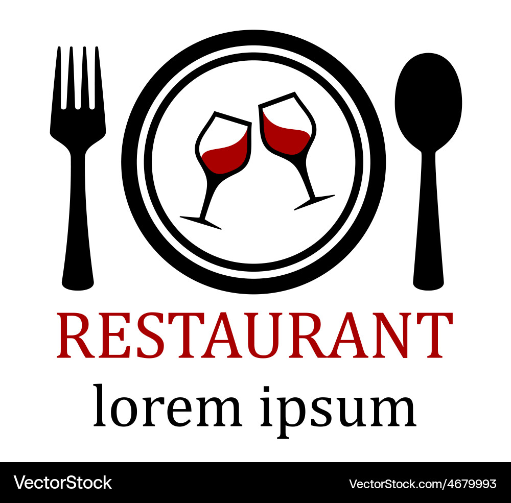 Restaurant menu symbol Royalty Free Vector Image
