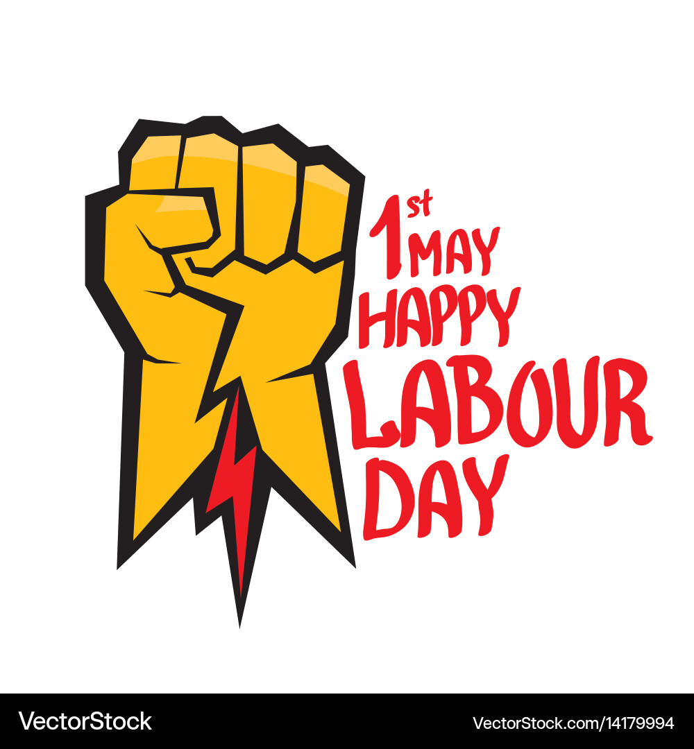 1 may - labour day poster Royalty Free Vector Image