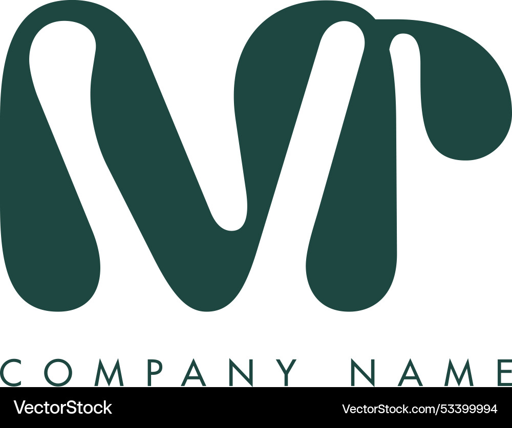 Creative abstract initial letter mt logo design Vector Image