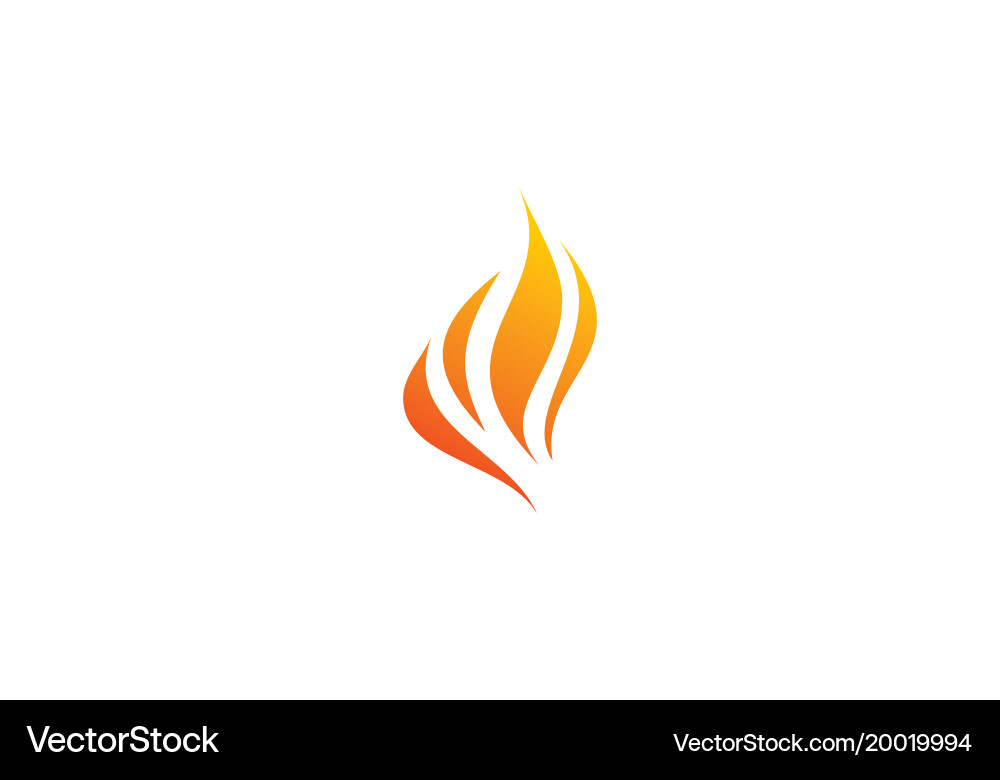 Fire flame burn abstract logo Royalty Free Vector Image