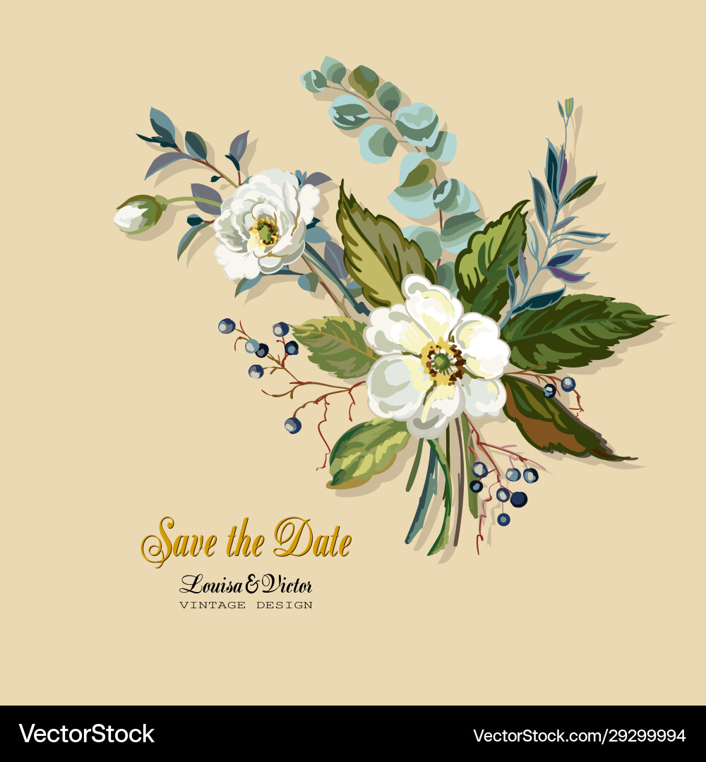 Flower wedding bouquet Royalty Free Vector Image