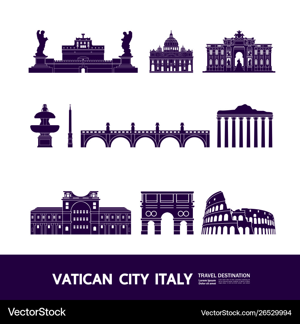 Italy travel destination Royalty Free Vector Image