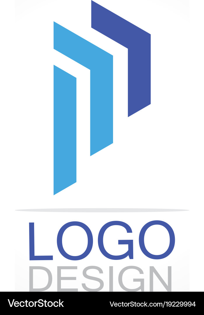 Letter m building company logo Royalty Free Vector Image