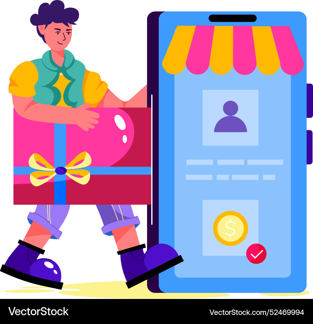 M commerce Royalty Free Vector Image - VectorStock