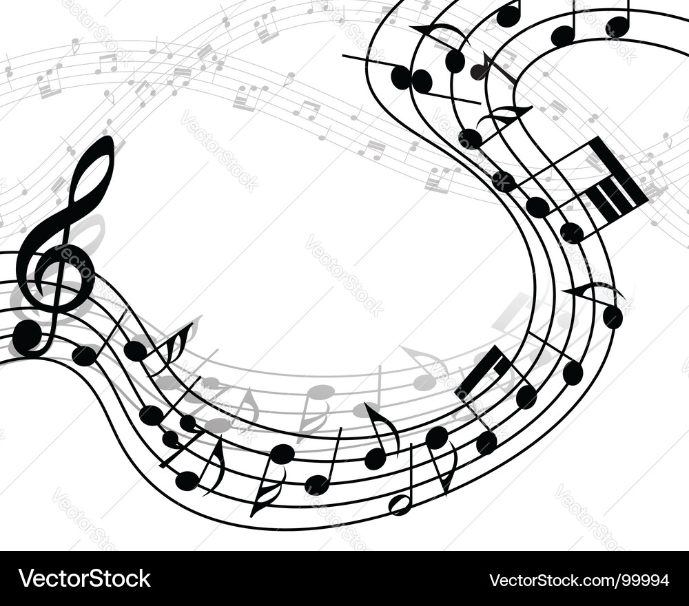 Musical Notes Background Royalty Free Vector Image