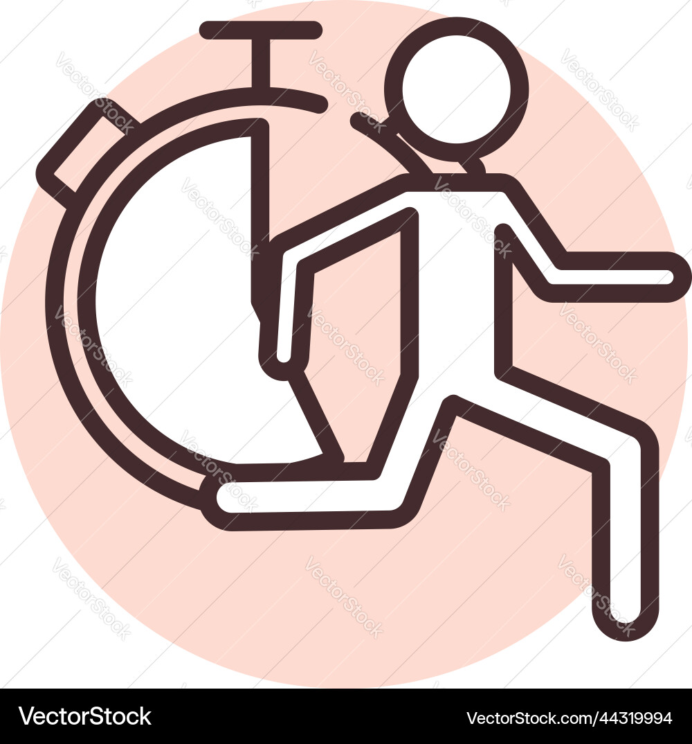 Running out of time on white background Royalty Free Vector