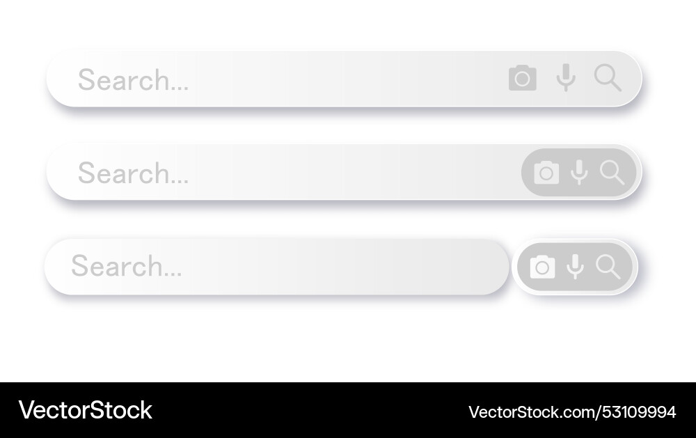 Search bar for user interface design and website Vector Image