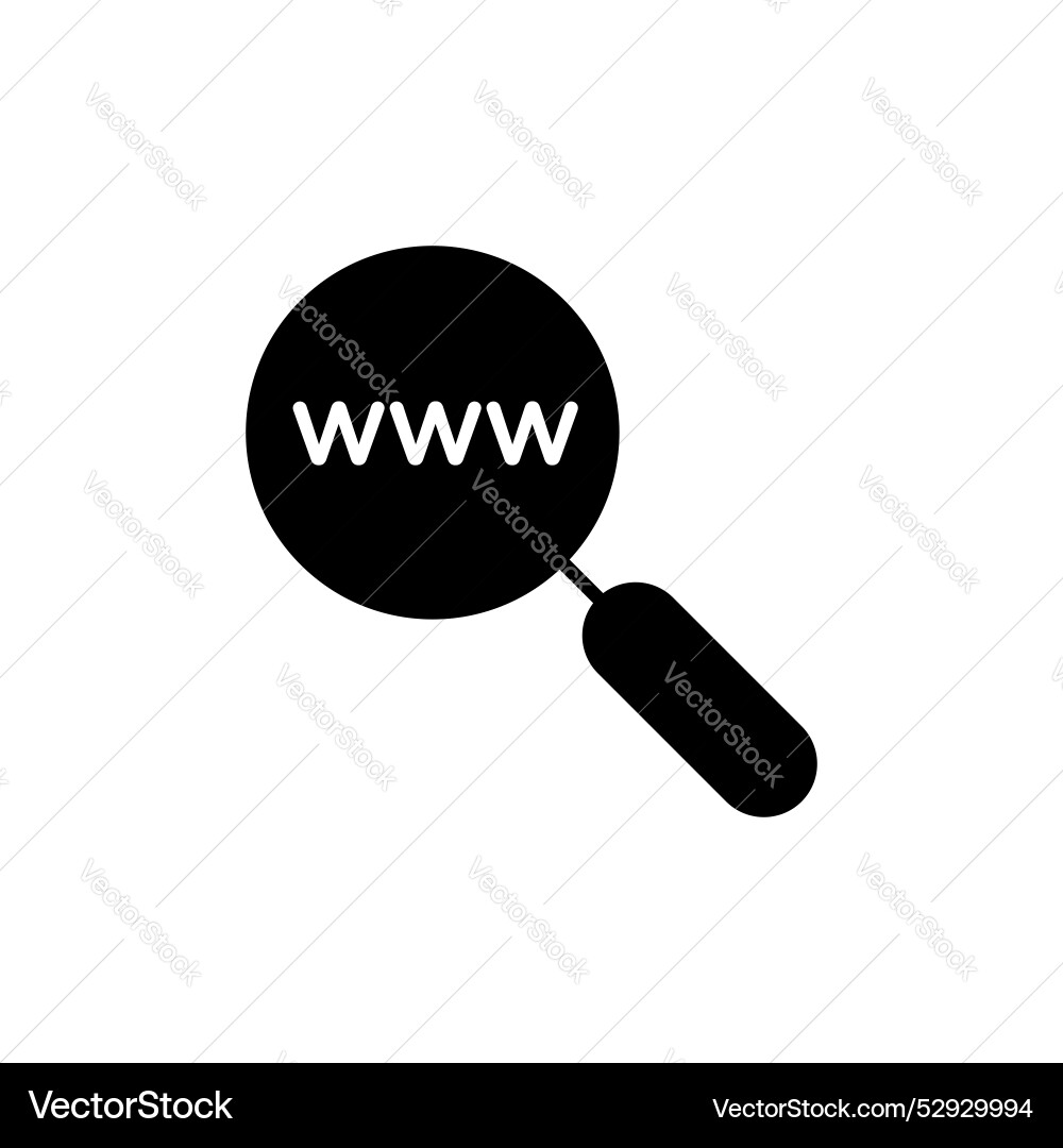 Searching website icon set www and internet Vector Image