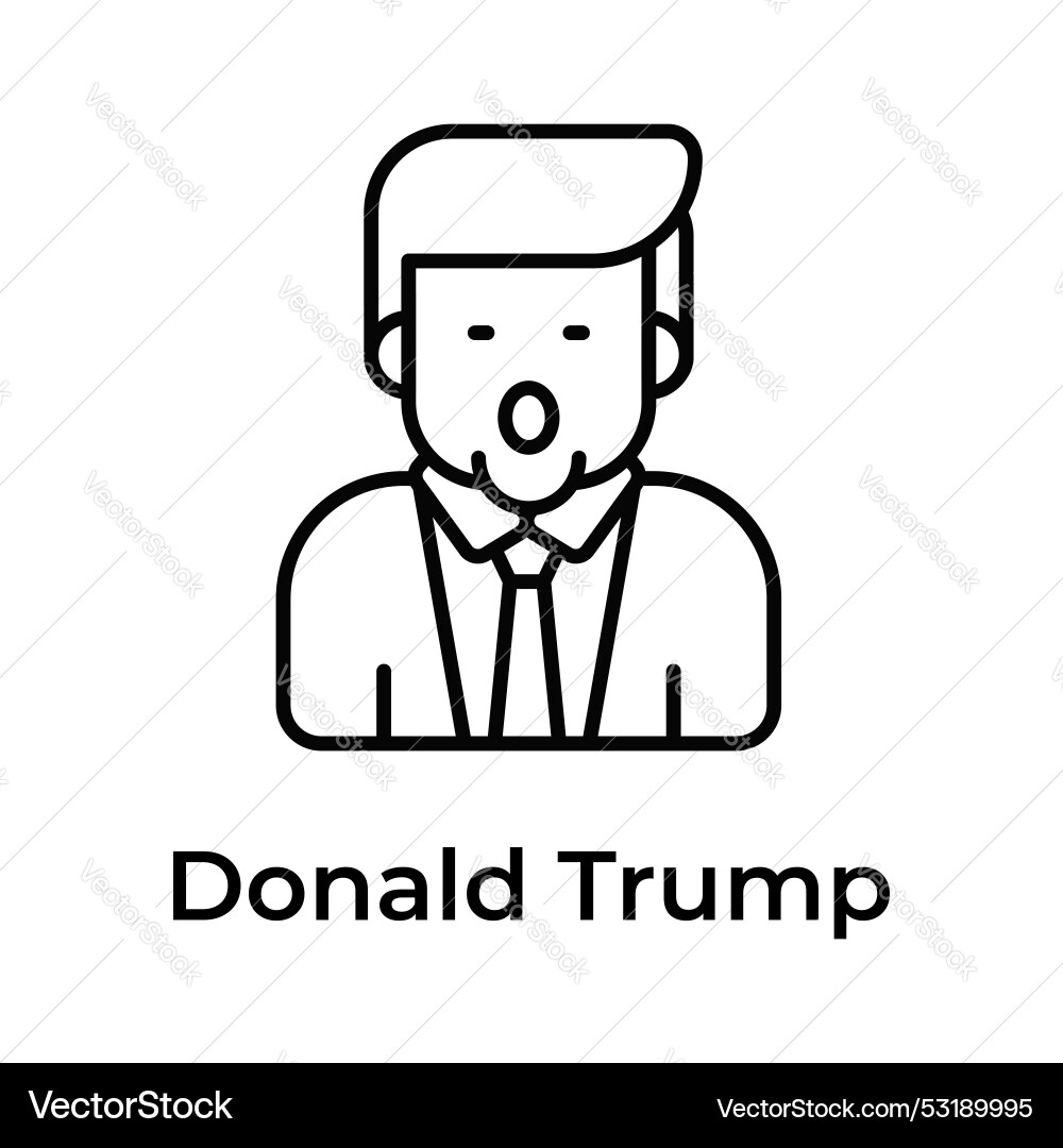 Donald trump Royalty Free Vector Image - VectorStock