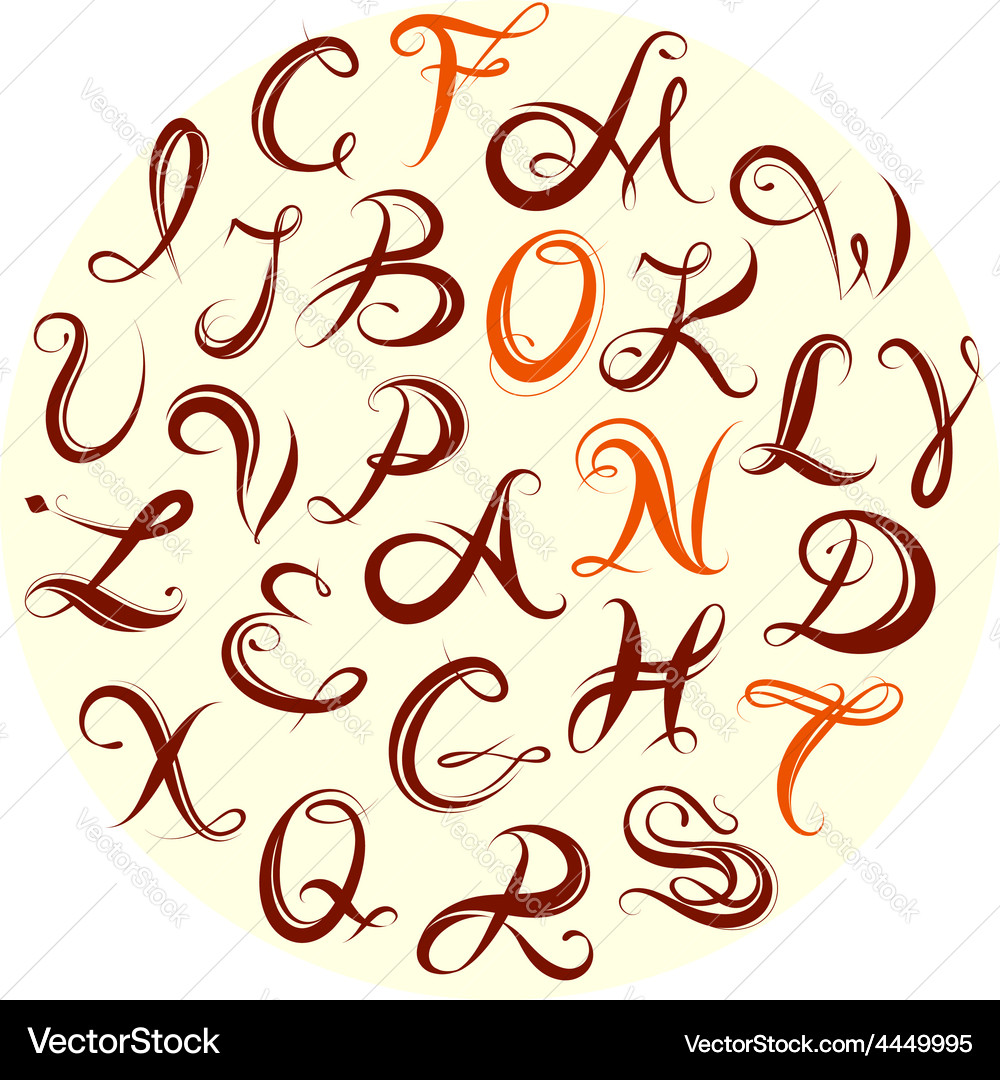 English abc font Royalty Free Vector Image - VectorStock