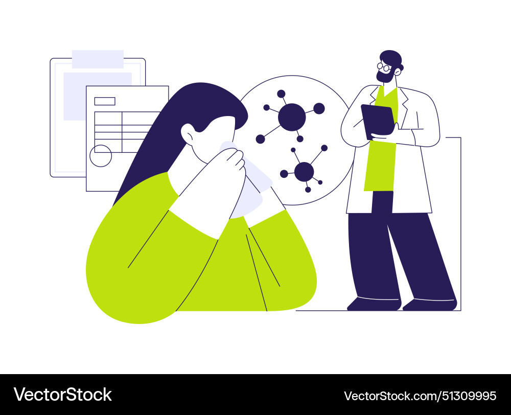 Flu virus abstract concept Royalty Free Vector Image