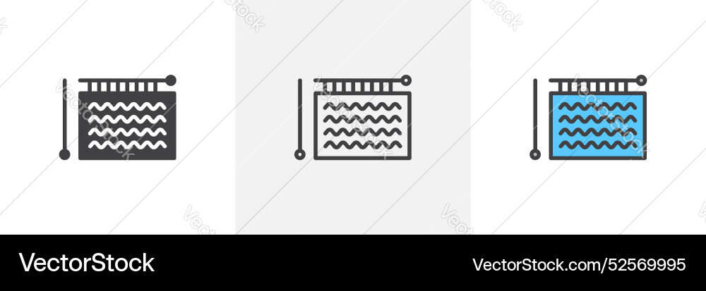 Handloom icon set on white background Royalty Free Vector