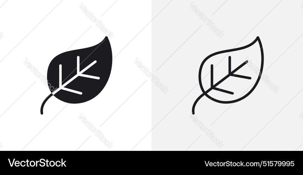 Leaf icon set Royalty Free Vector Image - VectorStock