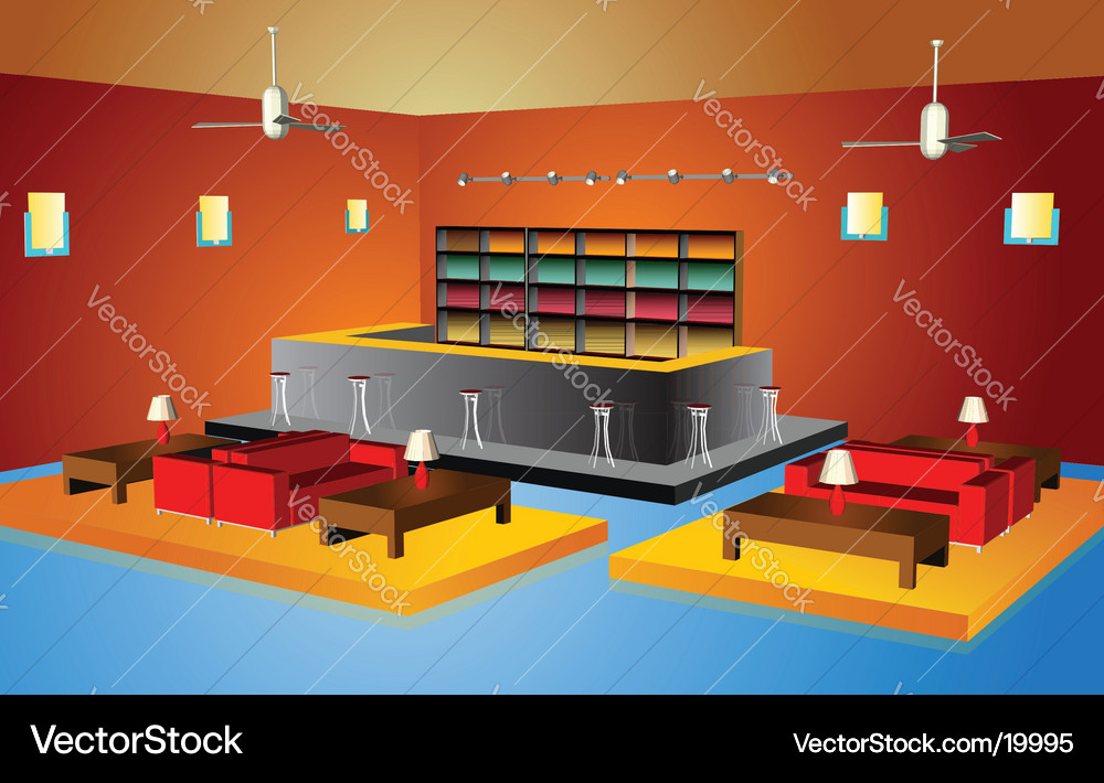 Modern Cafe Interior Royalty Free Vector Image