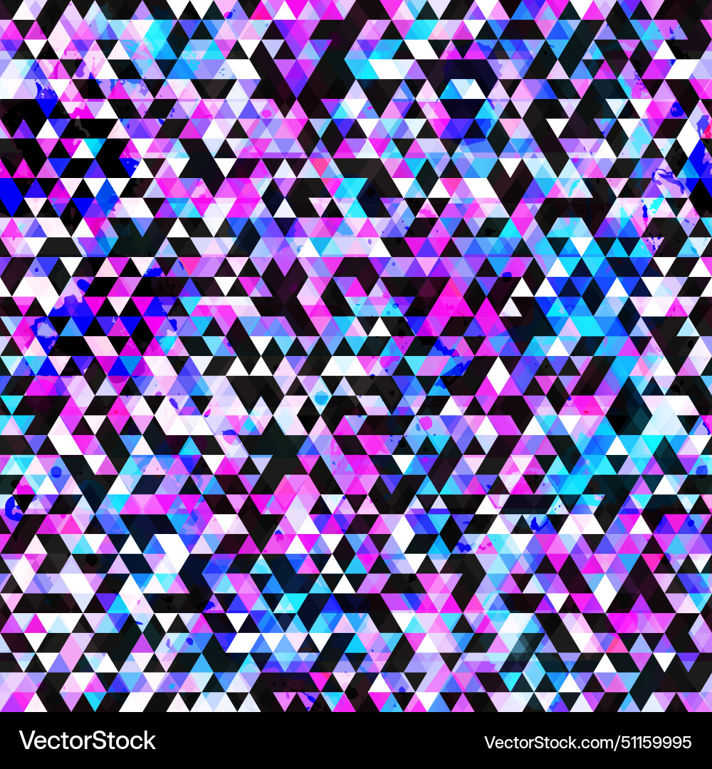 Purple grunge triangles seamless pattern Vector Image