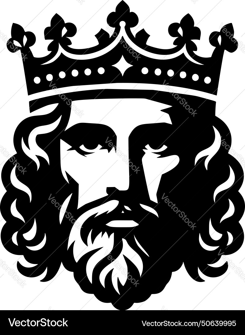 Regal monarch emblem Royalty Free Vector Image