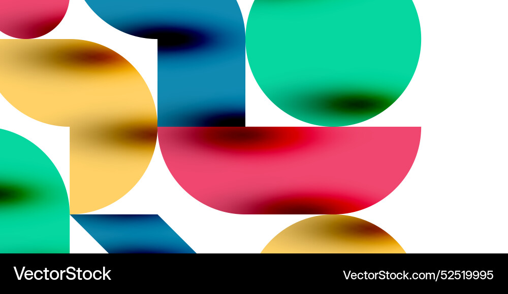 Tech minimal circular shapes geometric art Vector Image