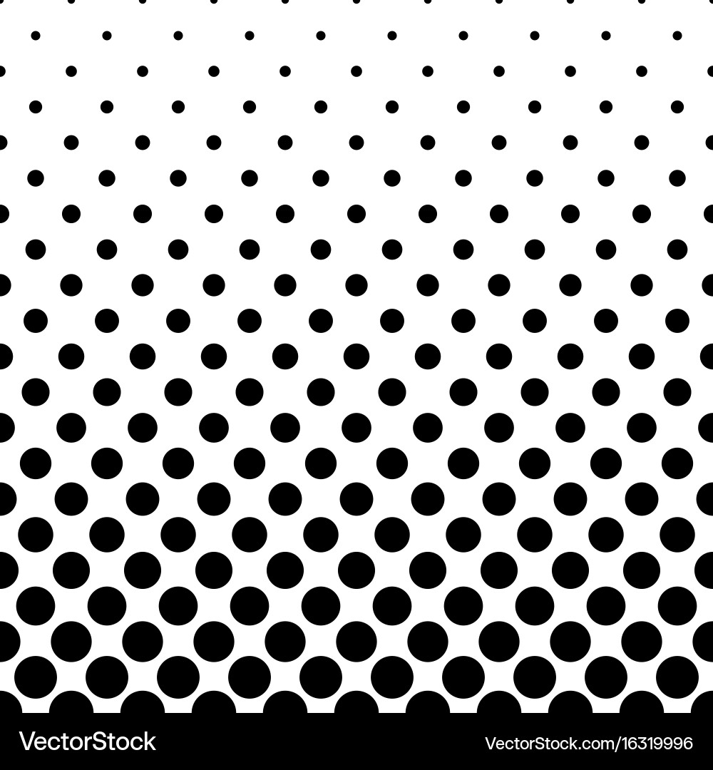 Abstract black and white dot pattern background Vector Image