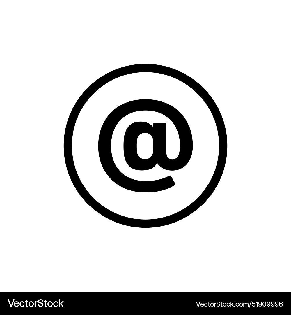 At symbol icon perfect for email and online Vector Image