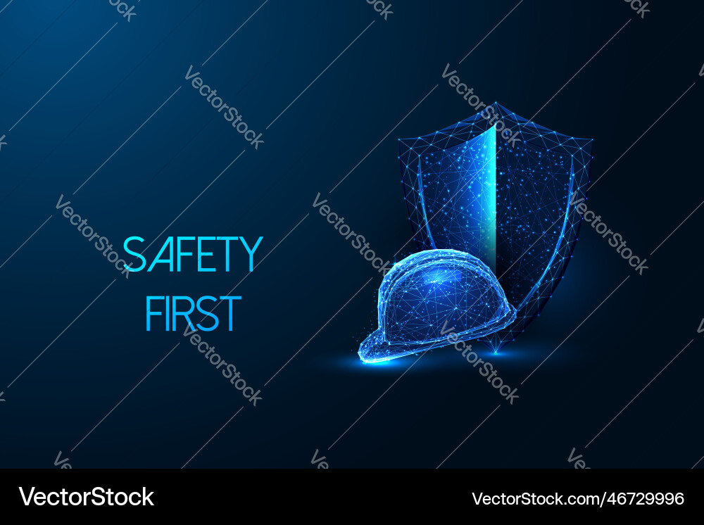 Concept of safety first workplace security Vector Image