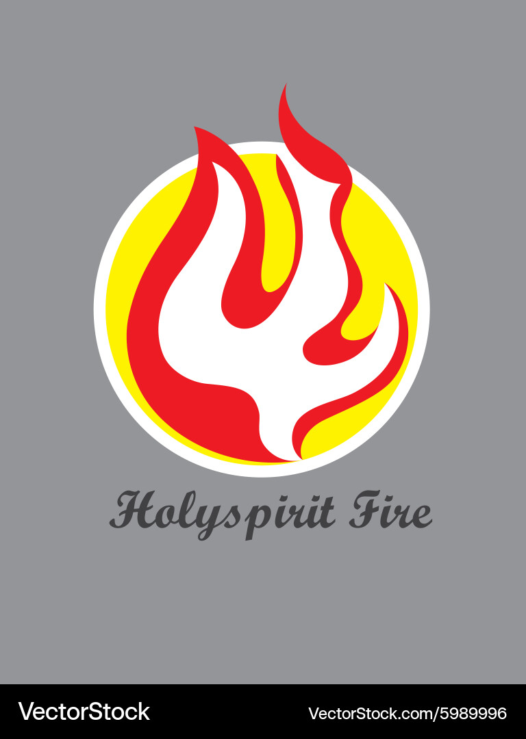 Holy spirit fire logo Royalty Free Vector Image