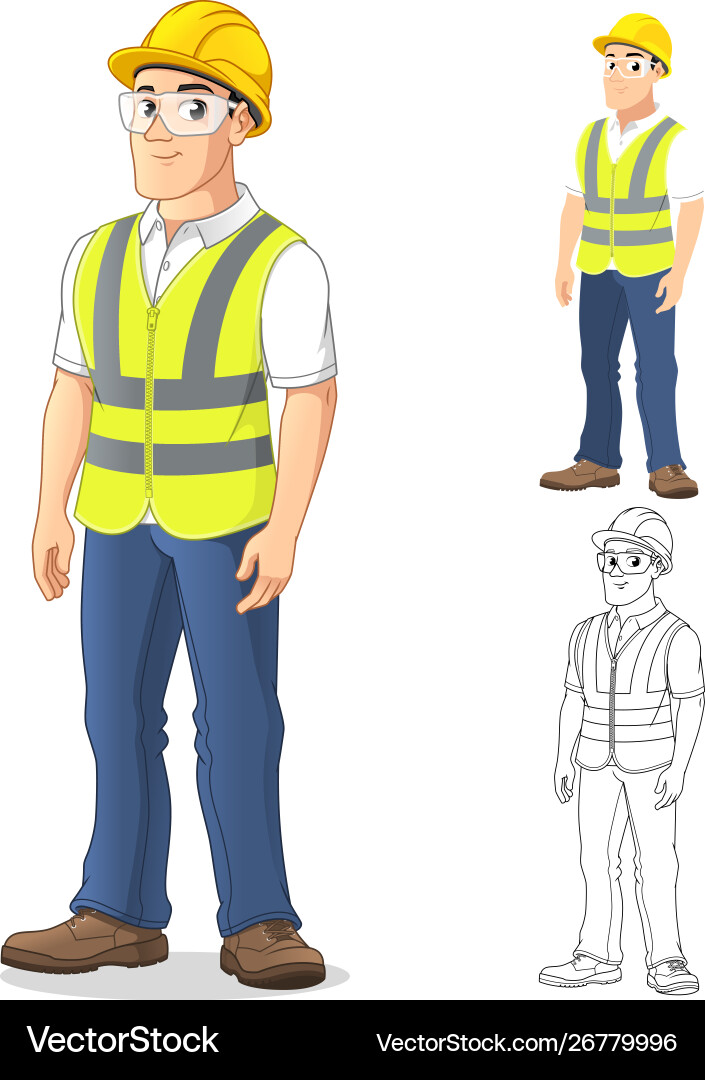 Man with safety gear Royalty Free Vector Image