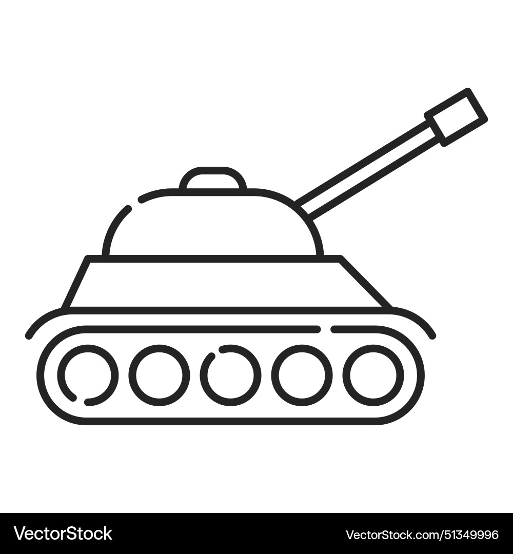 Tank line icon isolated Royalty Free Vector Image