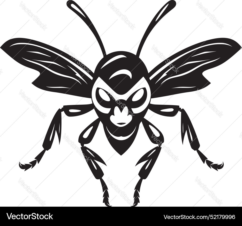 Unleash the buzz hornet mascot logo design Vector Image