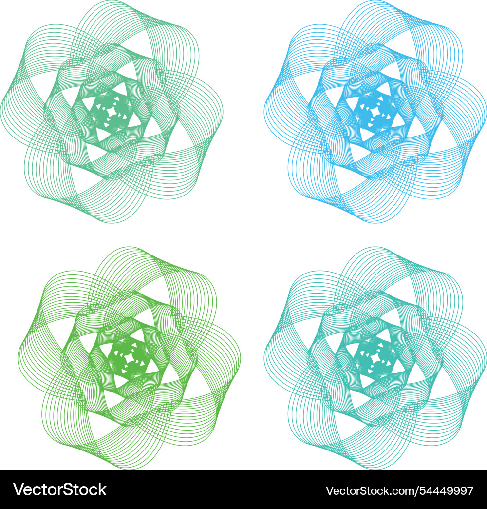 Abstract flower line art design – Royalty-Free Vector | VectorStock
