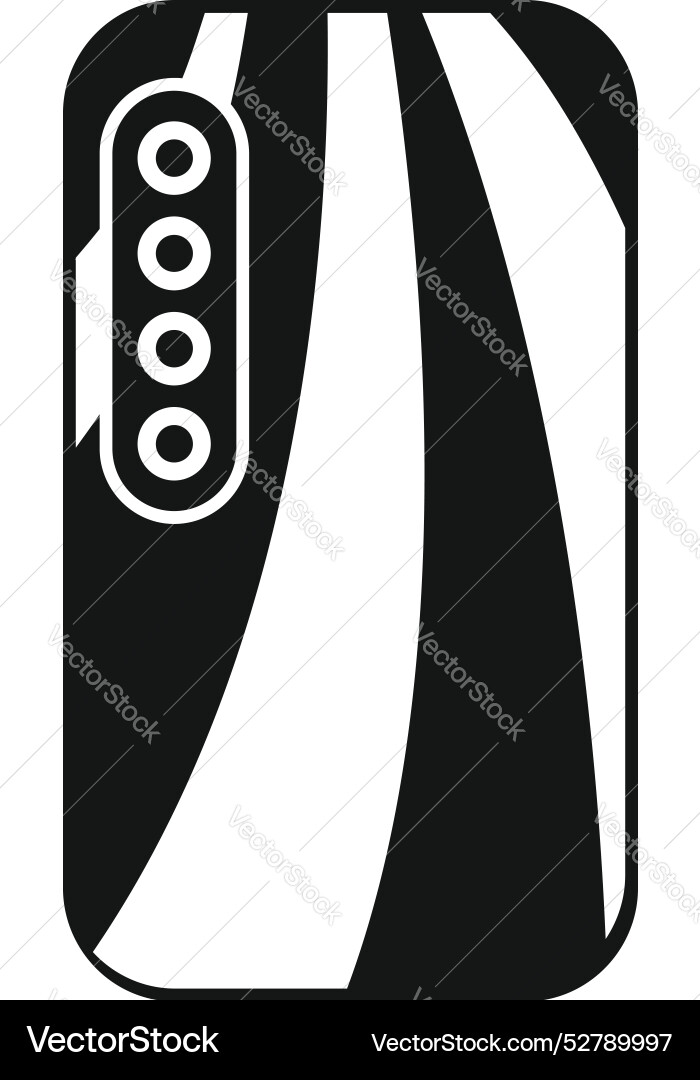 Smartphone case showing four camera lenses icon Vector Image