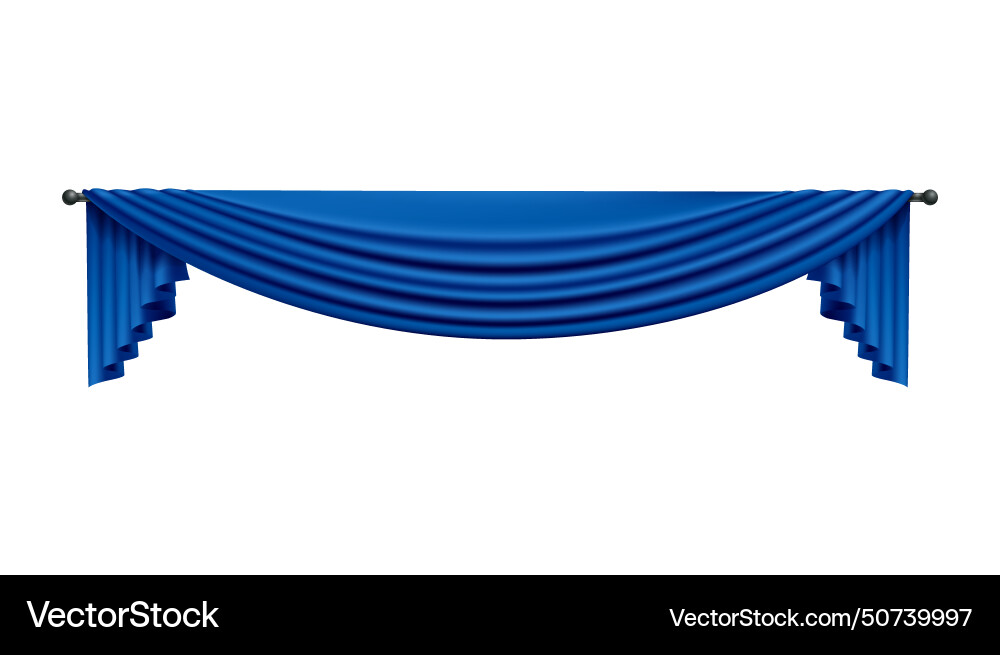 Wide folded curtain composition Royalty Free Vector Image