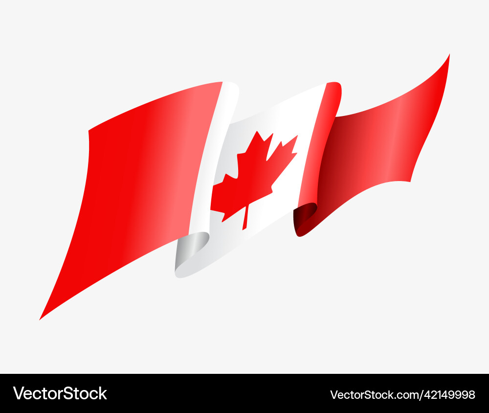 Canadian flag wavy abstract background Royalty Free Vector
