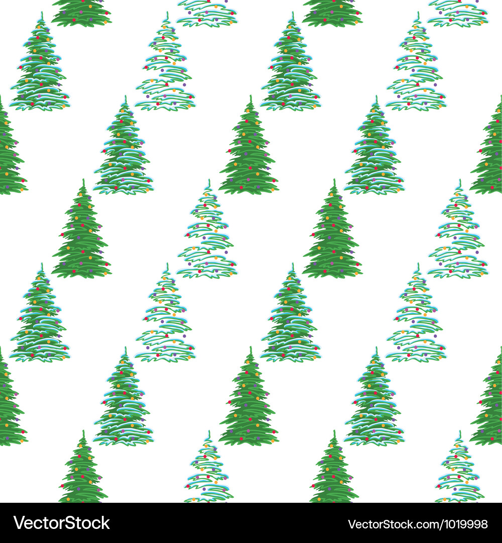 Christmas Tree Seamless Pattern Royalty Free Vector Image