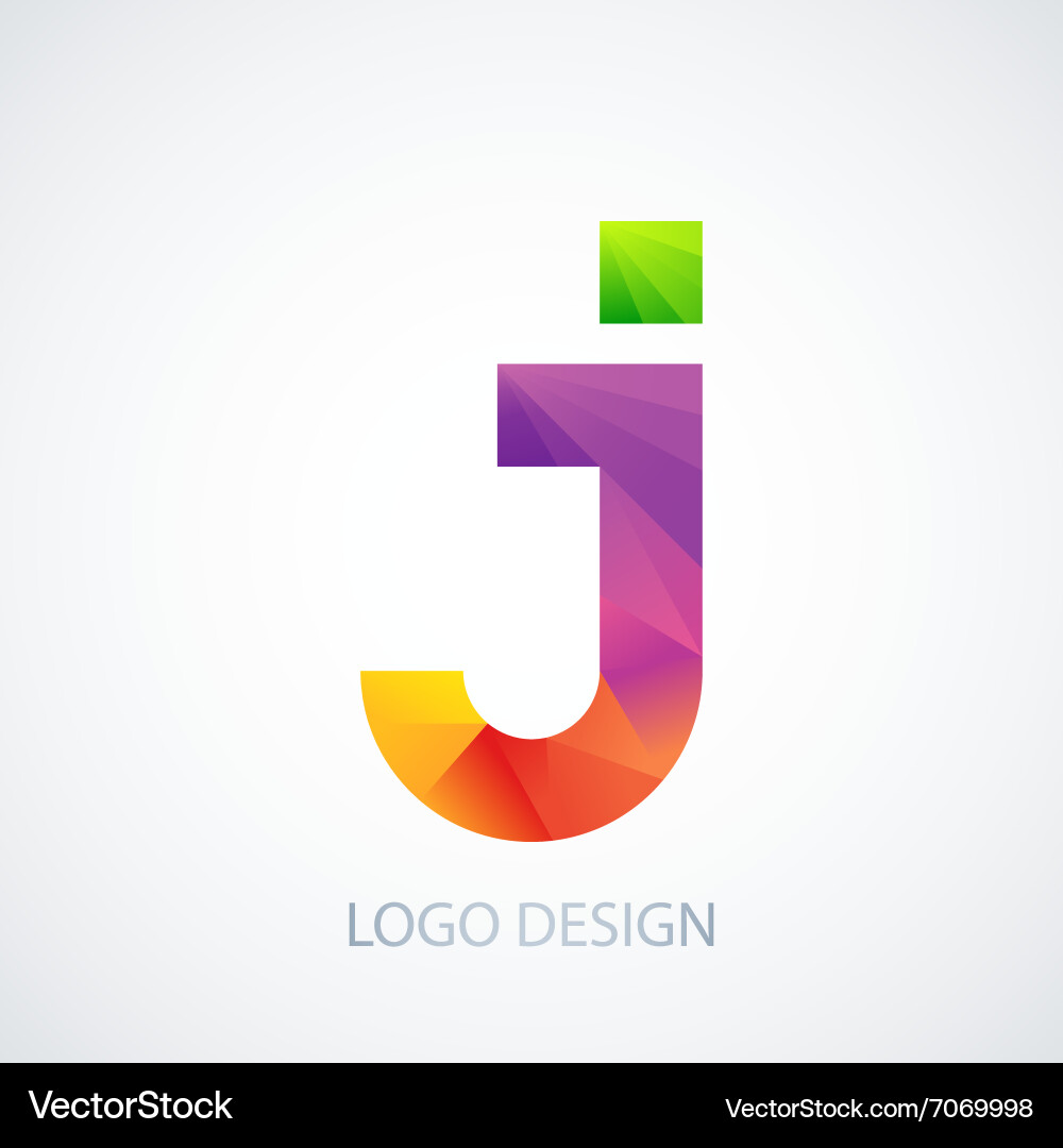 Colorful logo letter j Royalty Free Vector Image