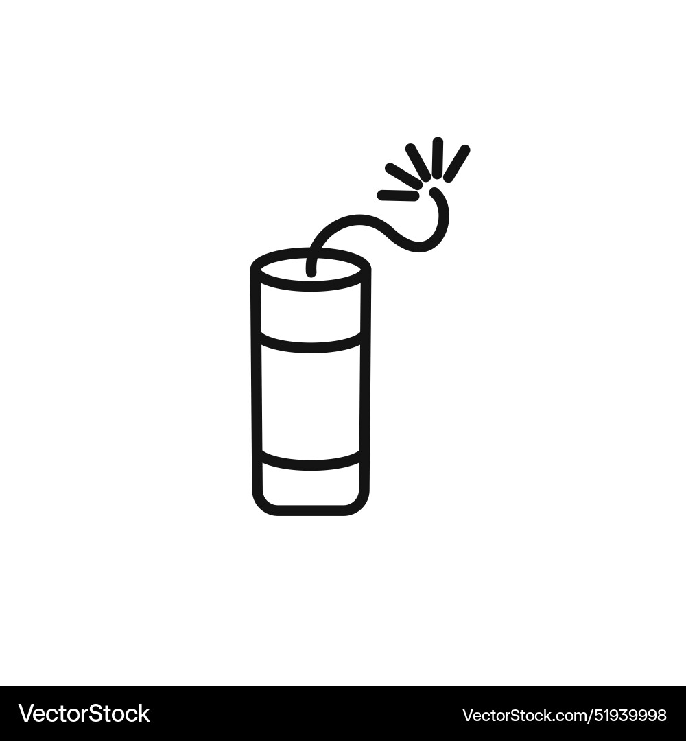 Dynamite icon logo sign outline Royalty Free Vector Image