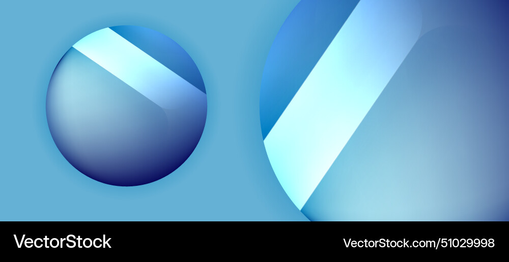 Electric blue circle and triangle Royalty Free Vector Image