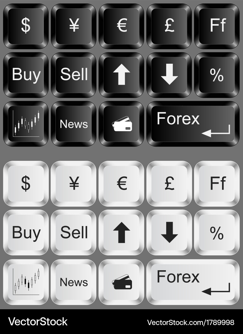 Forex keyboard Royalty Free Vector Image - VectorStock
