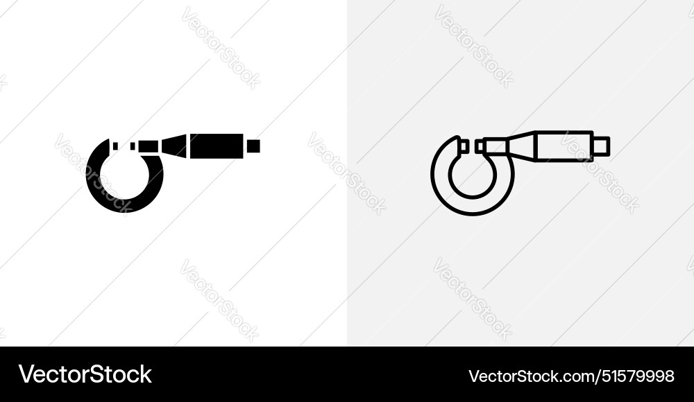 Micrometer icon set Royalty Free Vector Image - VectorStock